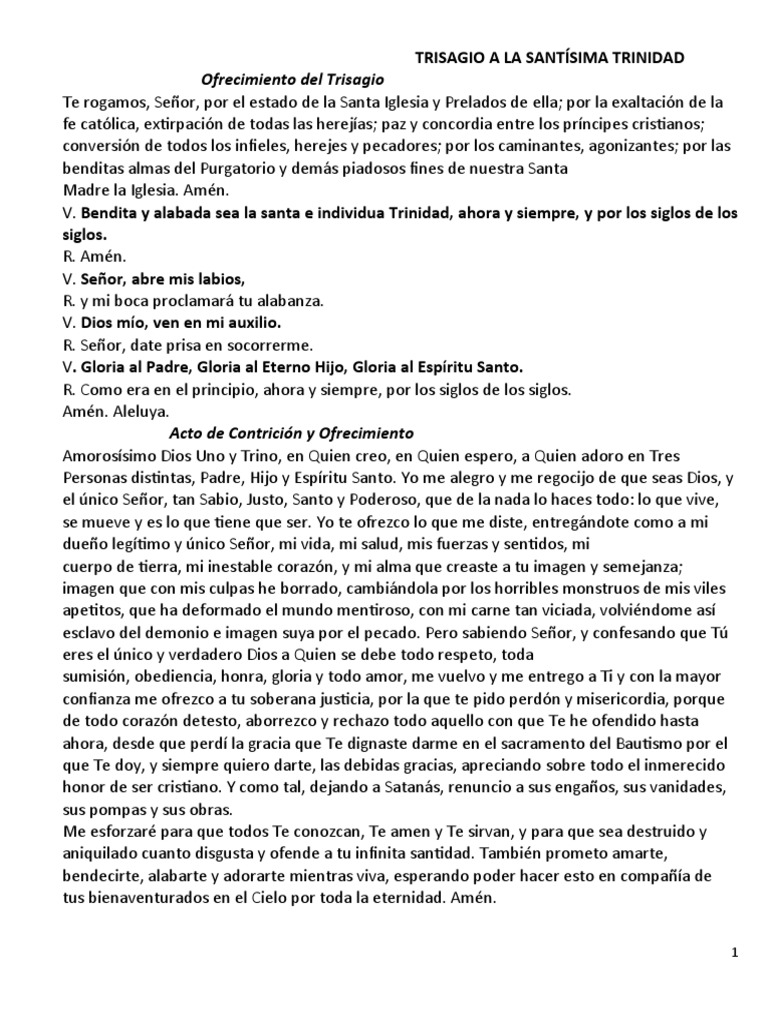 Trisagio A La Santísima Trinidad | PDF | orador del Señor | espíritu Santo Trisagio A La Santísima Trinidad | PDF | orador del Señor | espíritu Santo