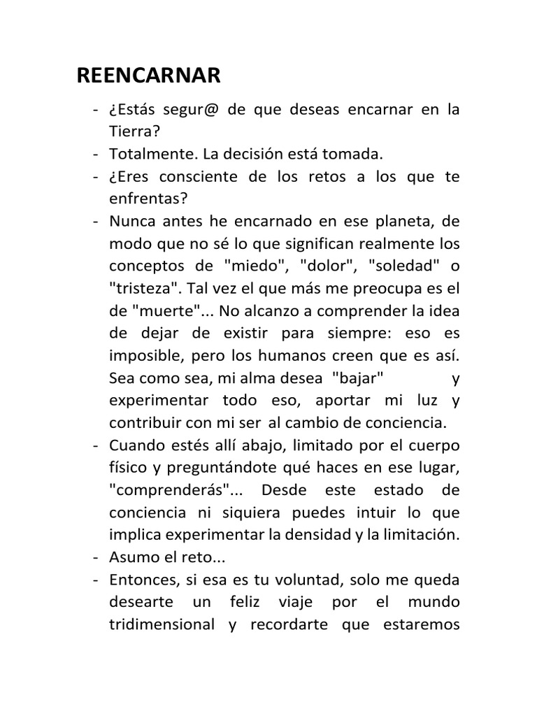 Reencarnar | Descargar gratis PDF | Alma | Amor