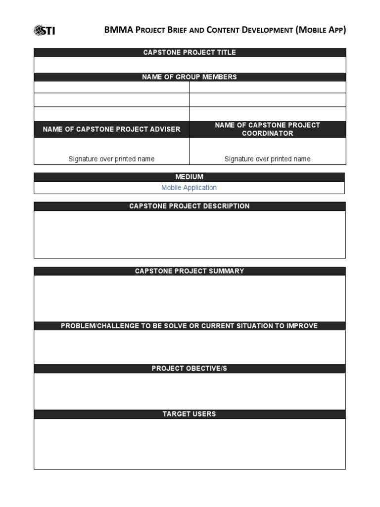 01 BMMA Project and Content Development Brief (Mobile App) | PDF ...
