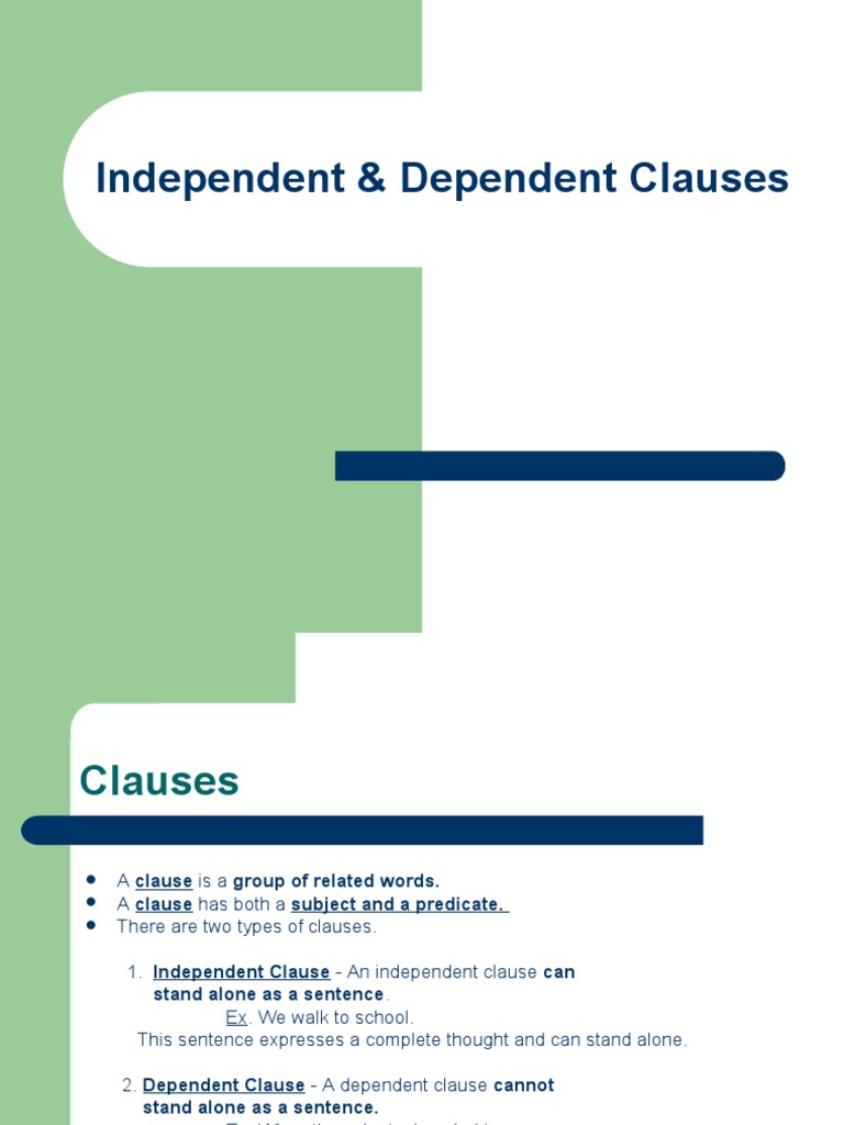 Understanding Clauses: Types & Usage | PDF | Clause | Sentence ...