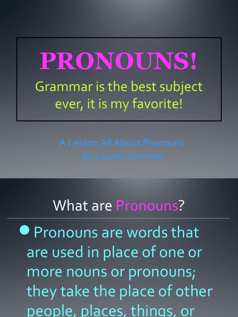 Understanding Pronouns in Grammar | PDF | Pronoun | Morphology