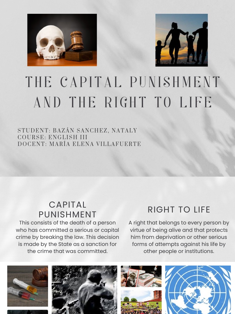 The Capital Punishment and The Right To Life | PDF