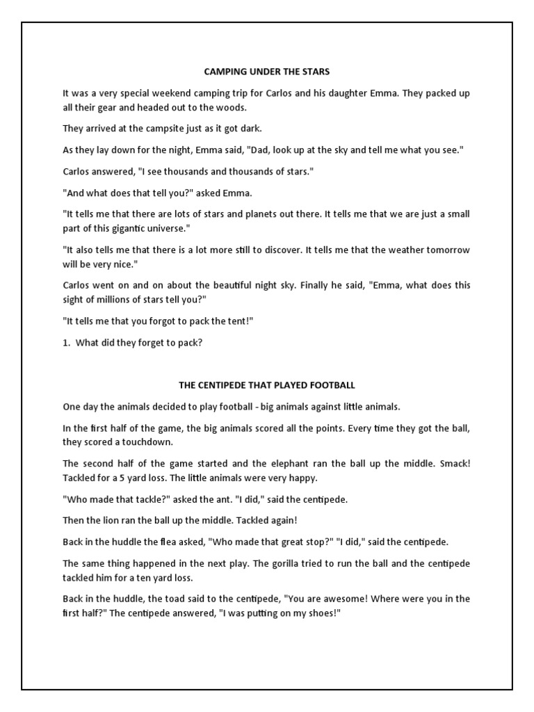 Camping Under the Stars | PDF