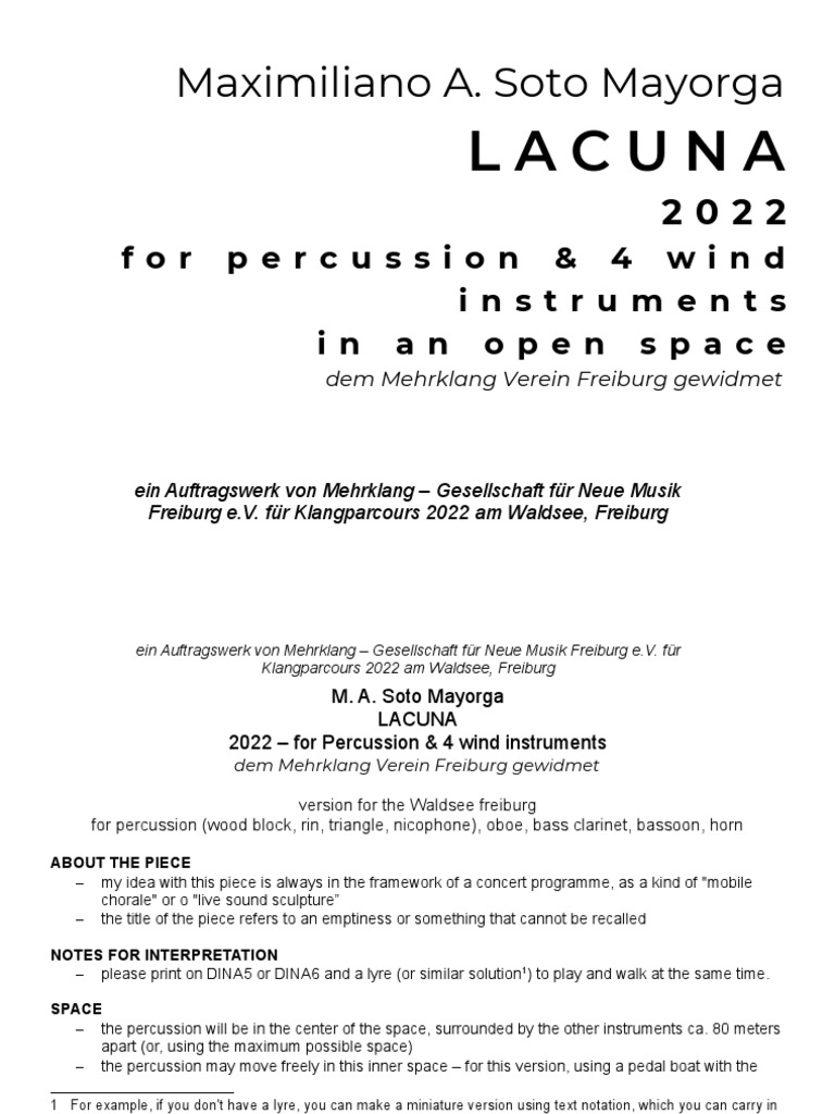 Lacuna V1.1 Rev 11.08.2022 Soto Mayorga | PDF | Music Production | Classical Music
