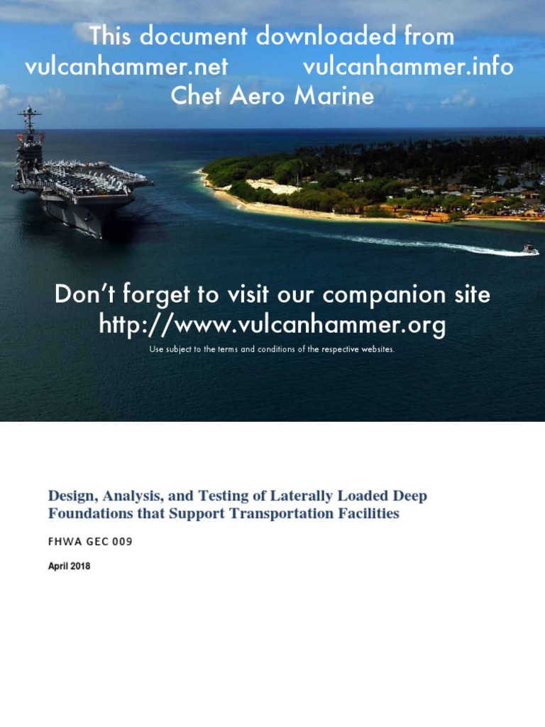Nhi18031 Lateral Loaded Piles FHWA GEC 009 2018 | PDF | Deep Foundation ...