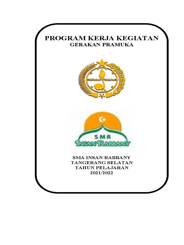 Proposal Kegiatan Kepramukaan Sma Insan Rabbany Kota Tangerang Selatan 2021 Pdf