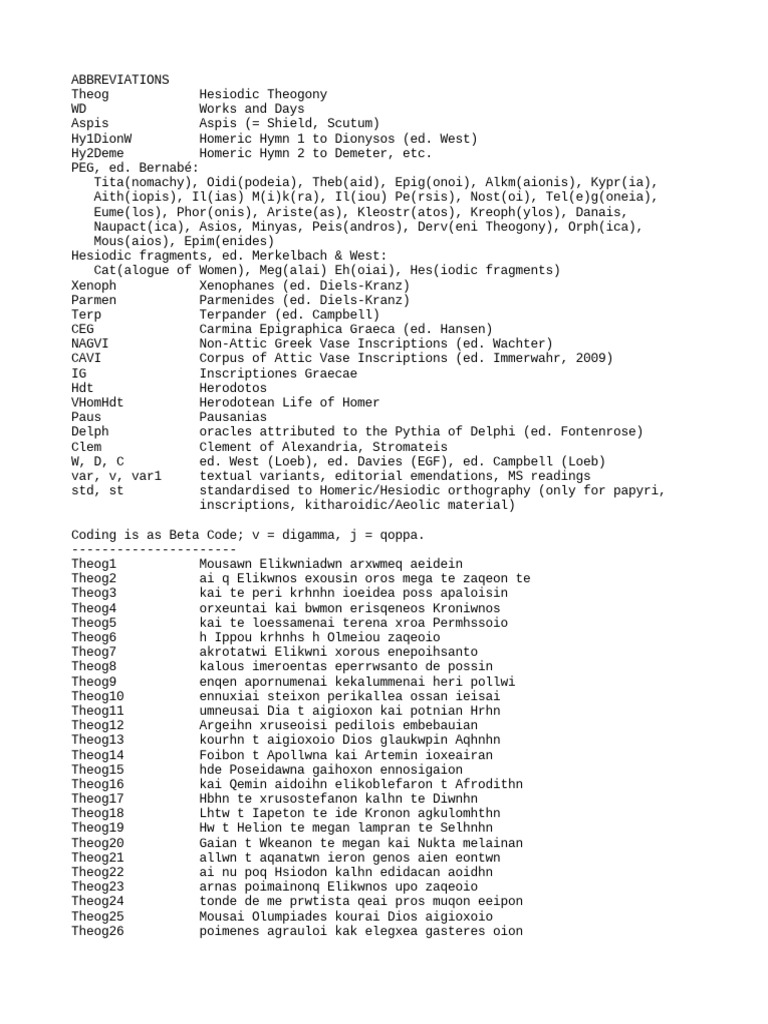 NonHomeric Hexameter Romanised | PDF | Greek Deities | Ancient Greek ...