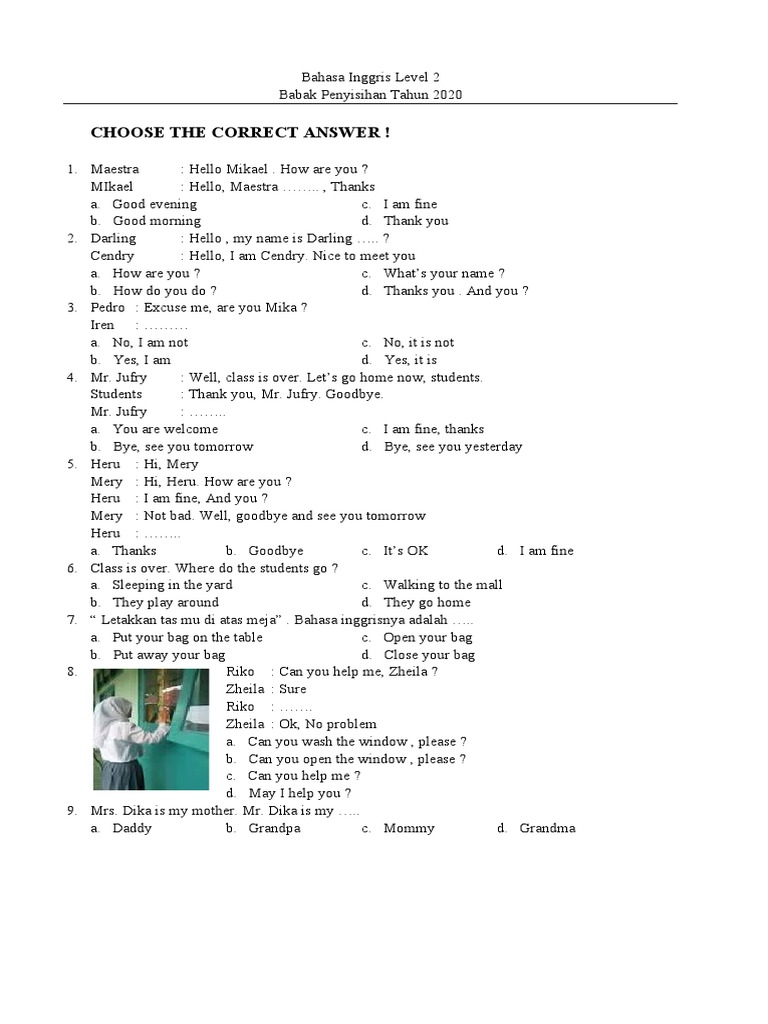 Bahasa Inggris Level 2 KMSI | PDF