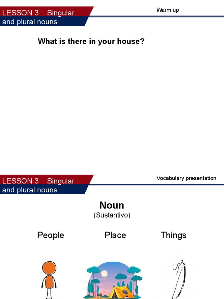 Basic 1, Chapter 1, Lesson 3, Singular and Plural Nouns | PDF ...