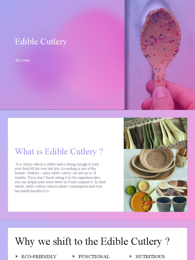 Edible Cutlery | PDF | Cutlery | Plastic