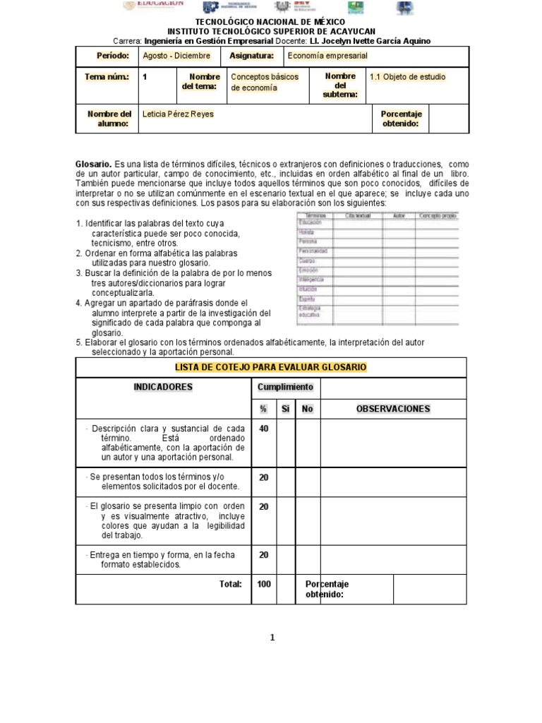 Conceptos básicos de economía: Glosario de términos económicos | PDF