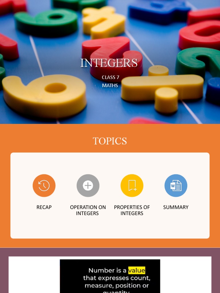 Integers | PDF | Multiplication | Integer
