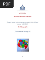 Guía Semana de Ambientacion Nivel Secundario | PDF | Enseñando ...