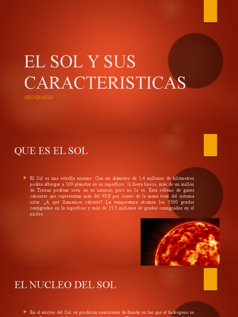 El Sol y Sus Caracteristicas | PDF | Ciencia y matemáticas