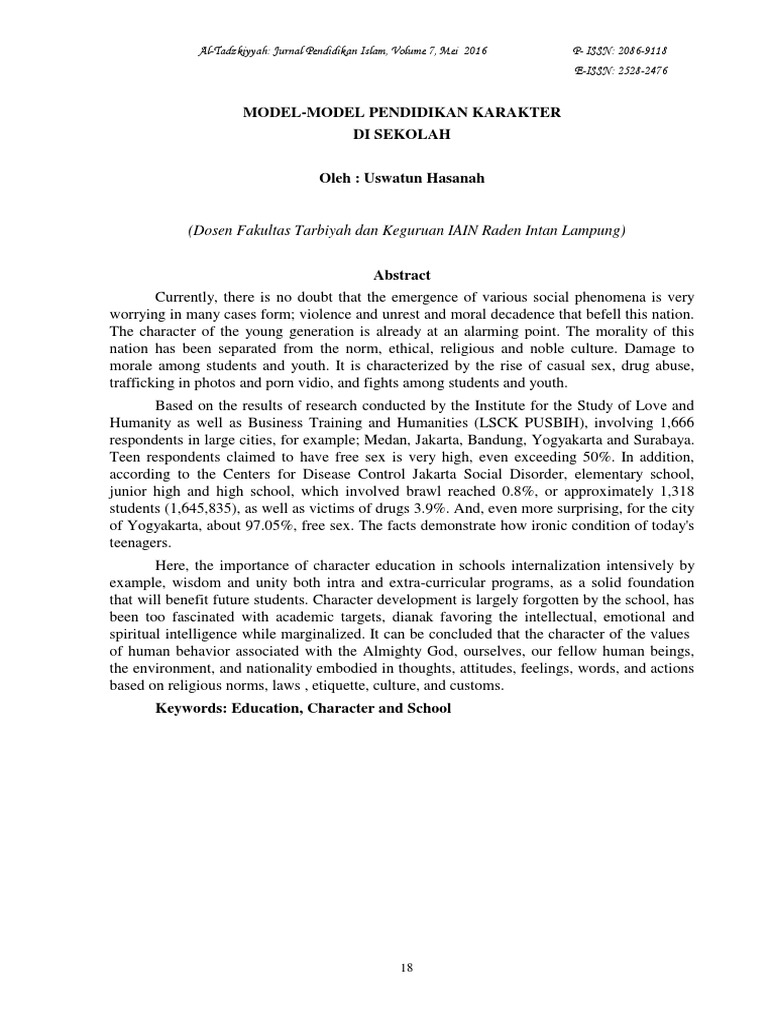 Model Dik Karakter | PDF