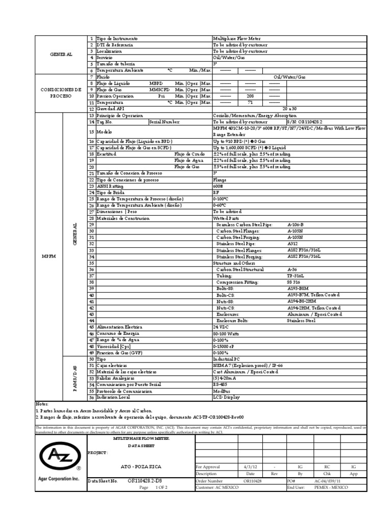 MPFM Data sheet | PDF | Physical Sciences | Transparent Materials
