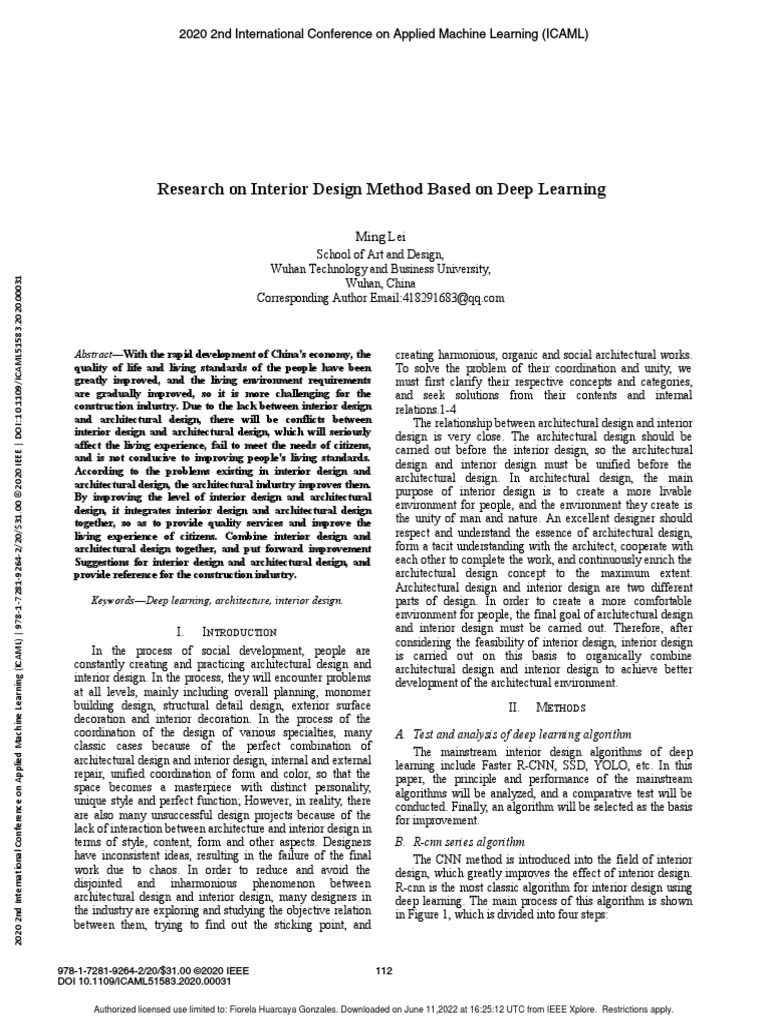 Research On Interior Design Method Based On Deep Learning | PDF ...