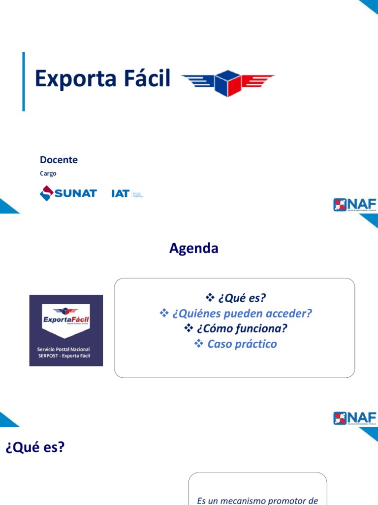 Exporta Fácil | PDF | Exportaciones | aduana