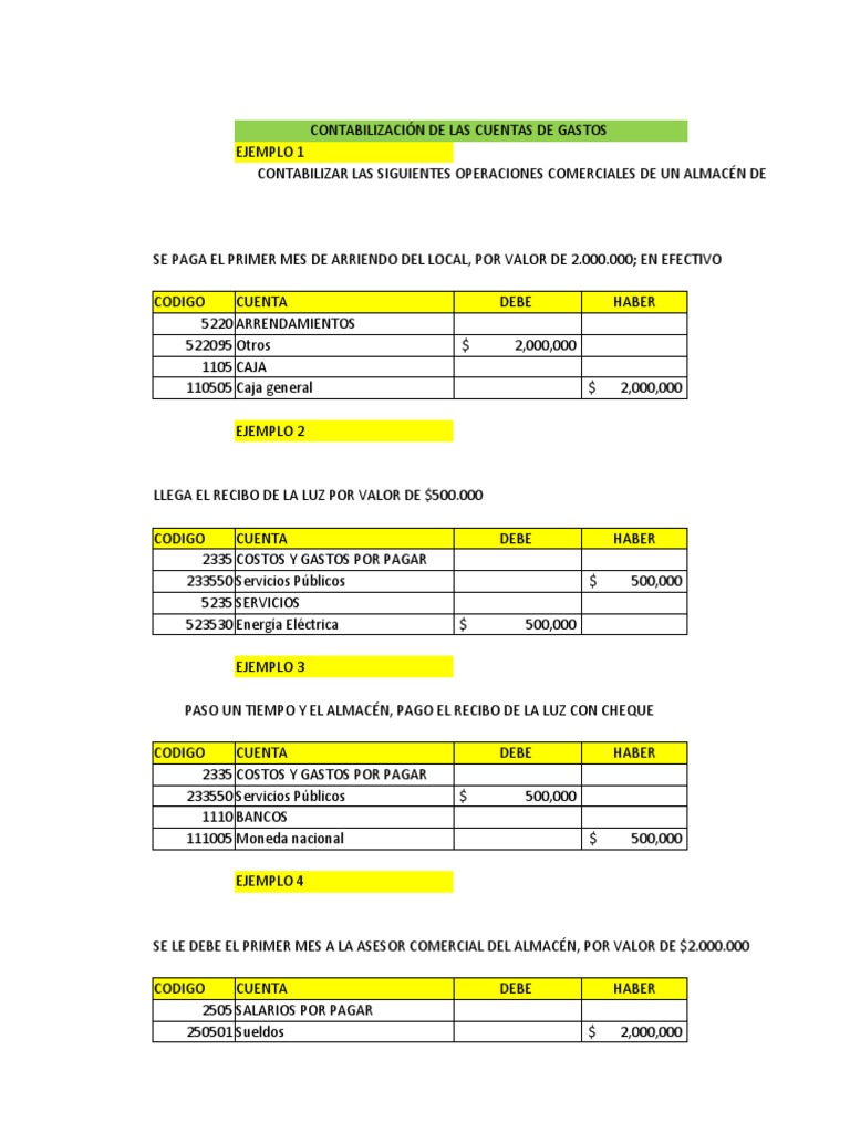 Libro de Ejemplos y Ejercicios de Gastos y Costos | PDF | Agricultura | Bancos