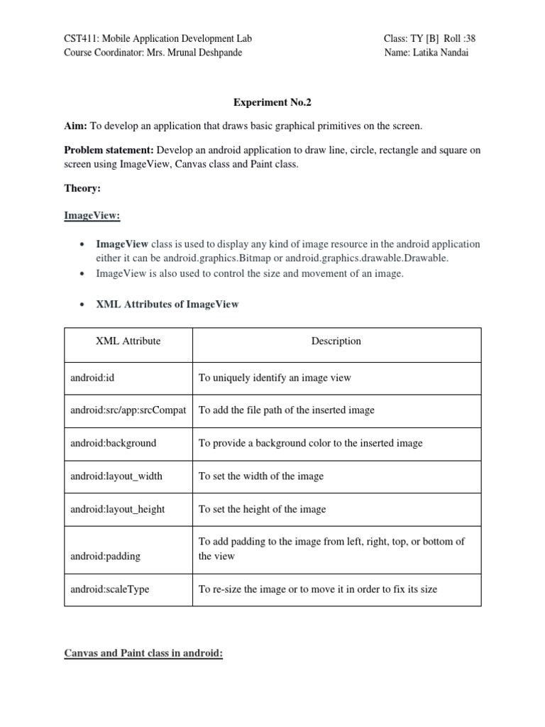 CST411 Lab: Draw Shapes | PDF | Android (Operating System) | Computing