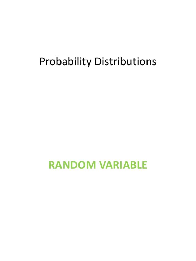 6 Probability Distributions | PDF | Probability Distribution | Random Variable