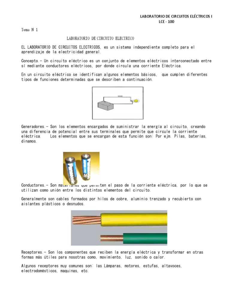 Circuitos Electricos 1 | PDF | Corriente eléctrica | Electricidad
