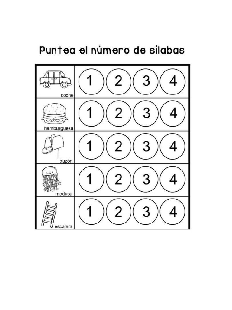 Numero de Silabas | PDF