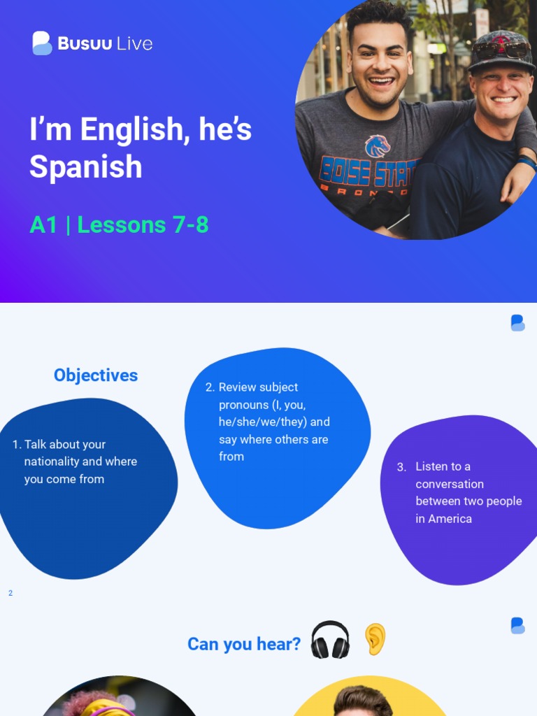 Busuu A1 Spanish Lessons Overview | PDF | Human Communication | Morphology