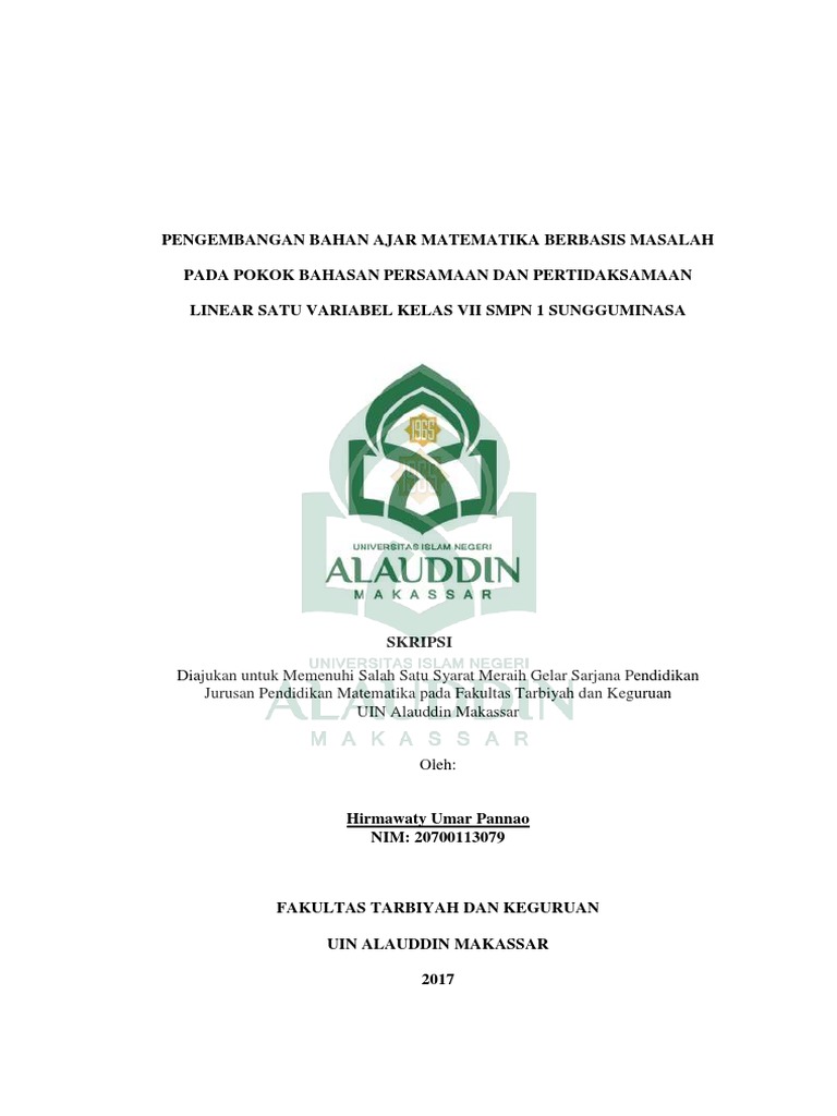 LKPD PLSV Pake Contoh (Penting) | PDF