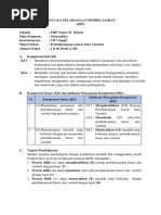 Modul Ajar Persamaan Linear Satu Variabel | PDF