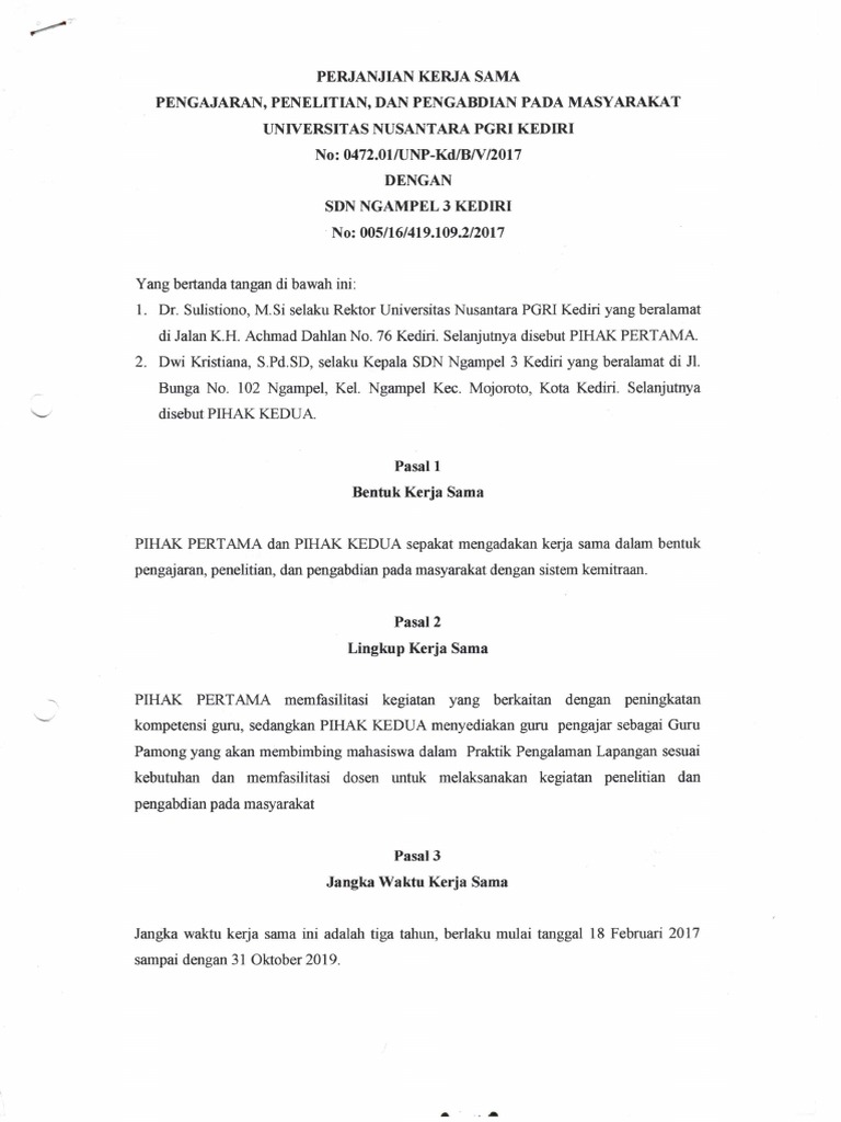 MOU Unp20220621 - 10001235 | PDF