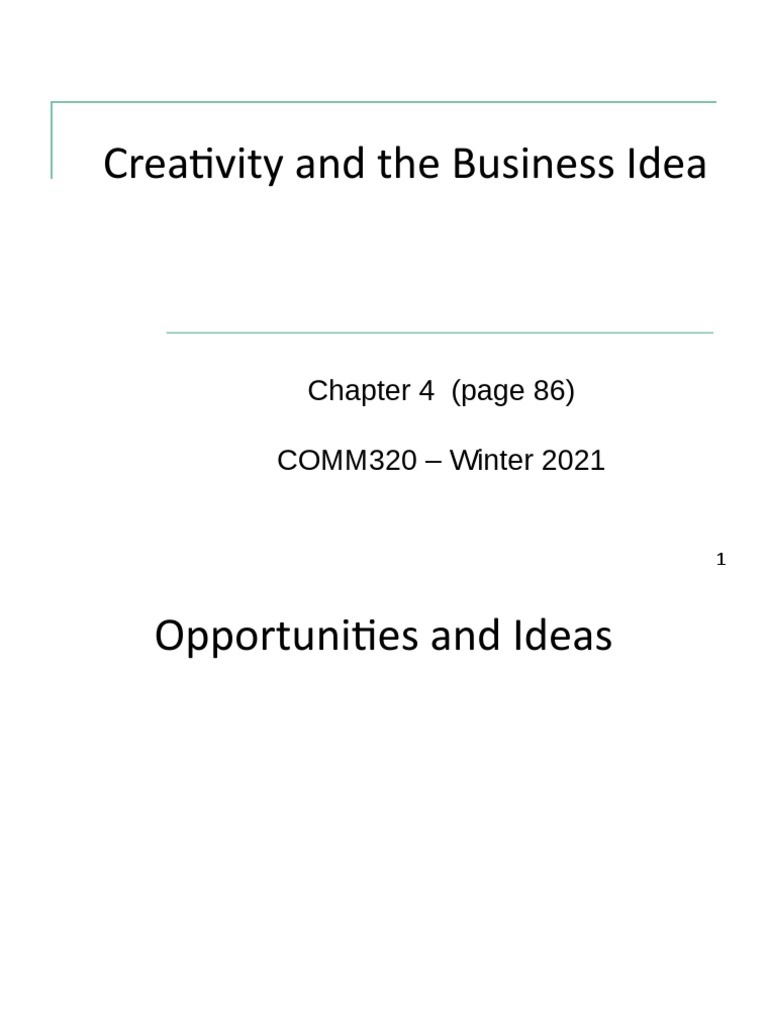 Chapter.4 Creativity - And.business - Idea | PDF | Innovation ...