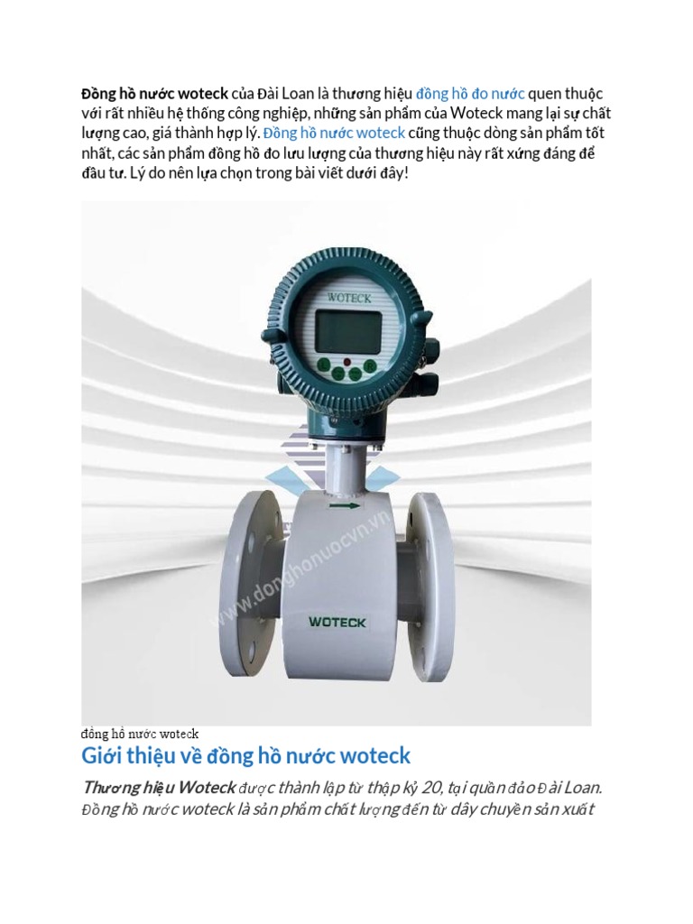 Đ NG H Nư C Wotec1 | PDF