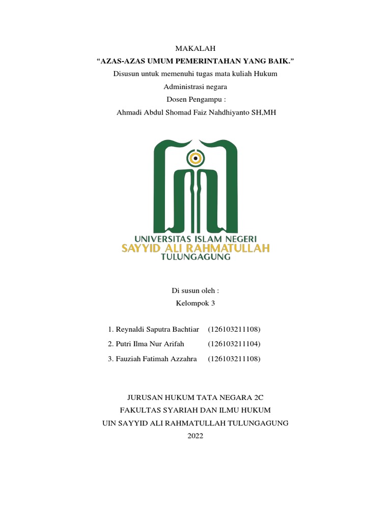 Azas Umum Pemerintahan yang Baik | PDF | Politik | Hukum