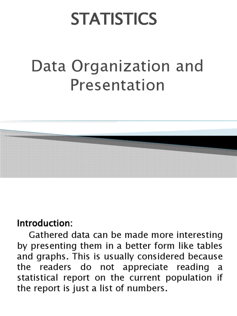Data Organization and Presentation-1 | PDF | Skewness | Mean