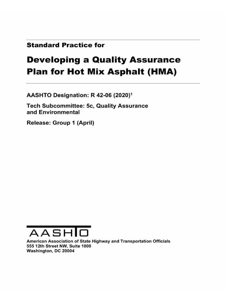 Aashto R 42-06 (2020) | PDF