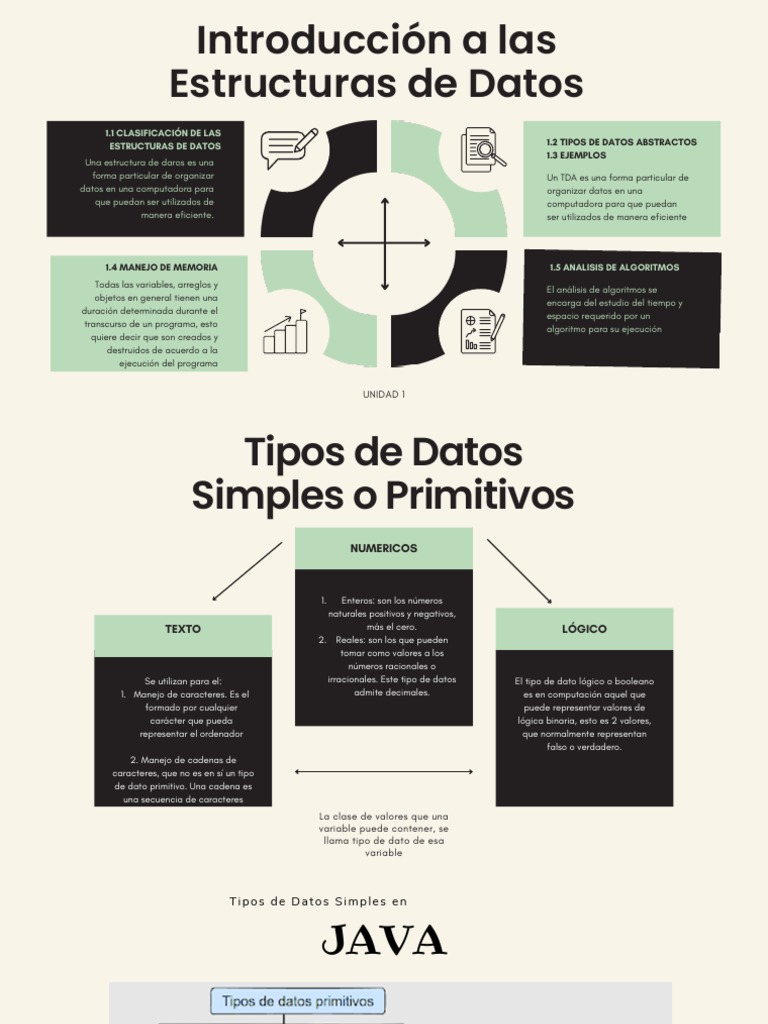 Estructura de Datos Unidad 1 | PDF | Tipo de datos | Algoritmos