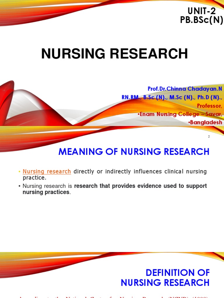 ENC P.B.BSC 2 Unit Nursing Research | PDF | Sampling (Statistics) | Data Analysis