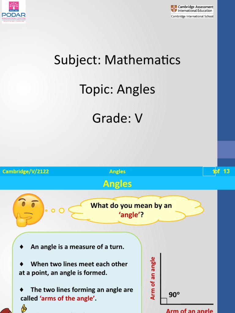 Understanding Angles for Grade 5 | PDF | Angle | Rotation