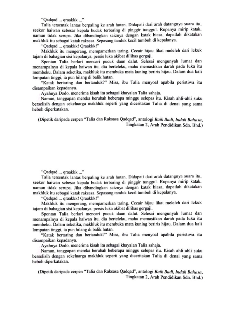 Petikan Cerpen | PDF