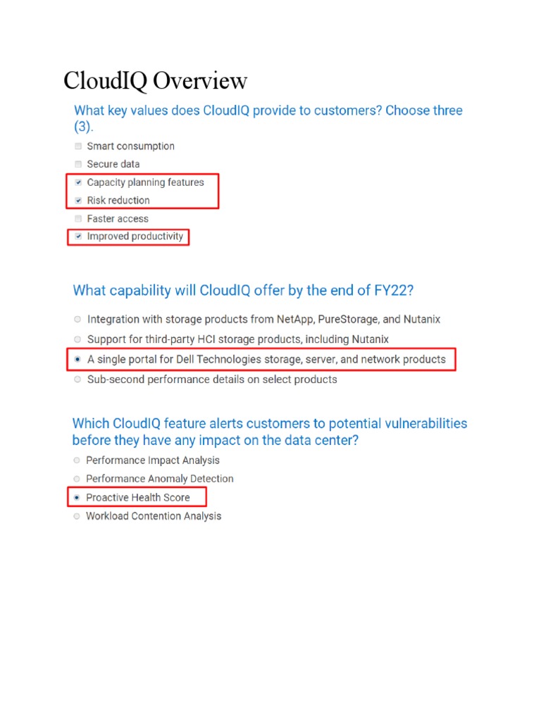 CloudIQ Overview | PDF