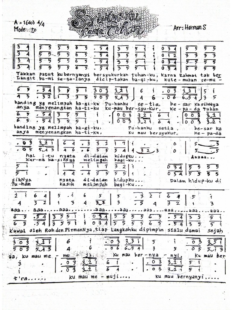 Syukurku Pada Tuhan | PDF