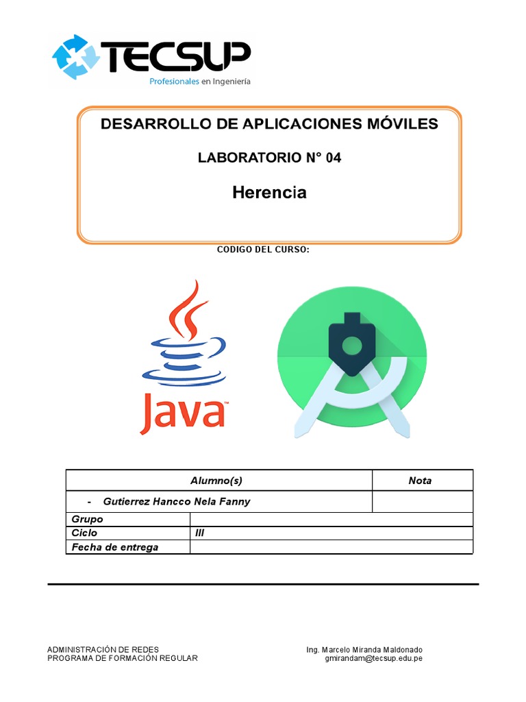 Ejercicios de Herencia en Java | PDF | Herencia (Programación Orientada a Objetos) | Ciencias de ...