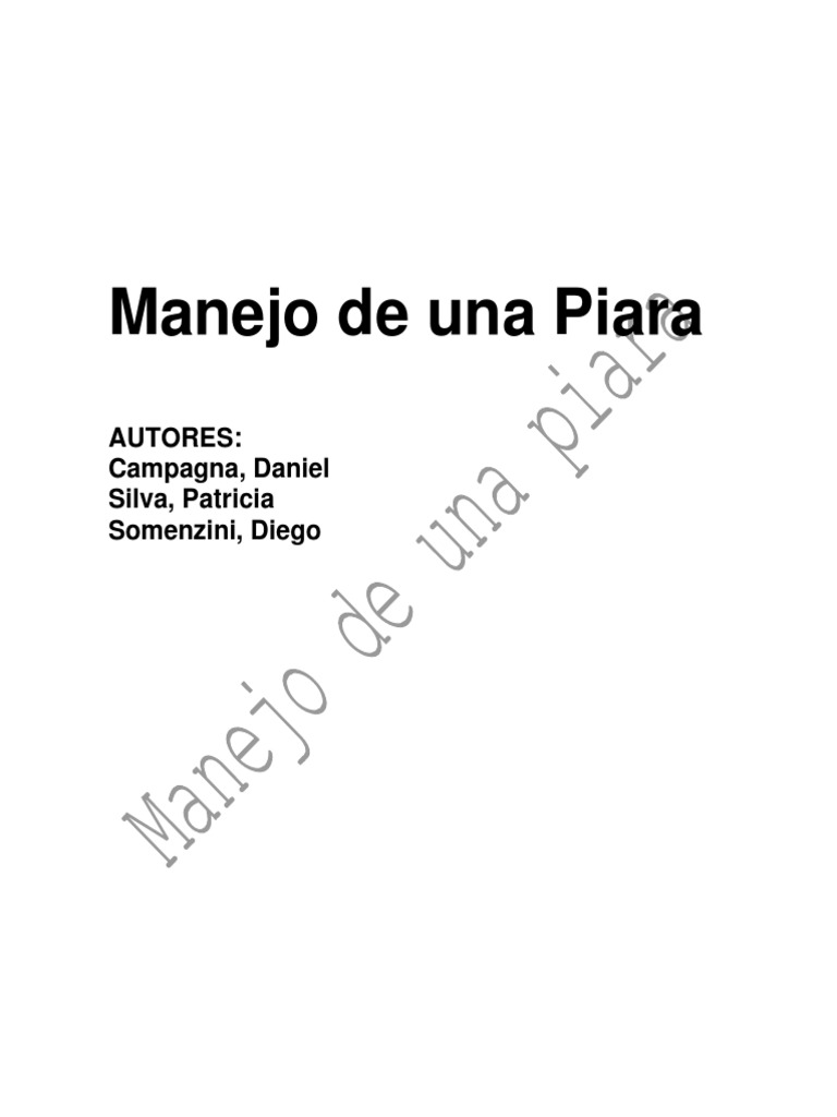 Manejo de Una Piara - Campagna - Silva - Somenzini | PDF | Parto ...