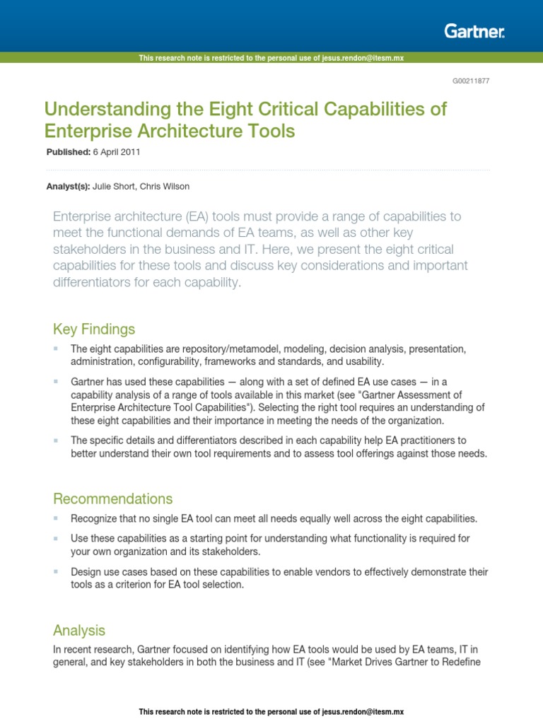 Understanding The Eight Crit 211877 | PDF | Enterprise Architecture ...