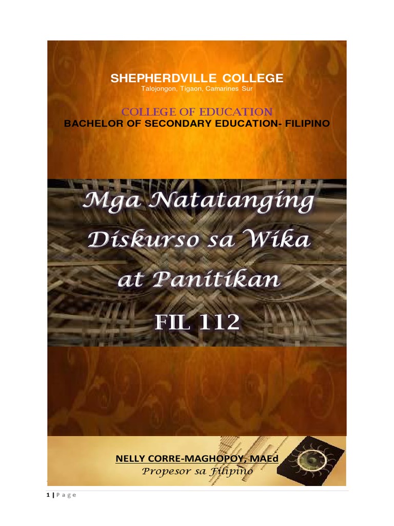 Modyul 3 Mga Natatanging Diskurso Sa Wika at Panitikan 3I | PDF