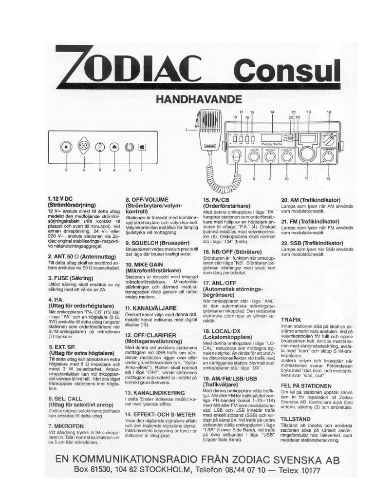 Zodiac Consul | PDF