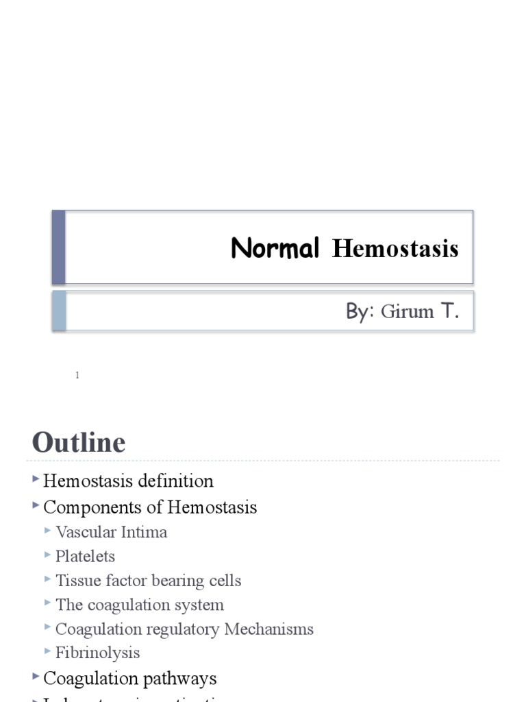 Normal Hemostasis | Download Free PDF | Coagulation | Platelet