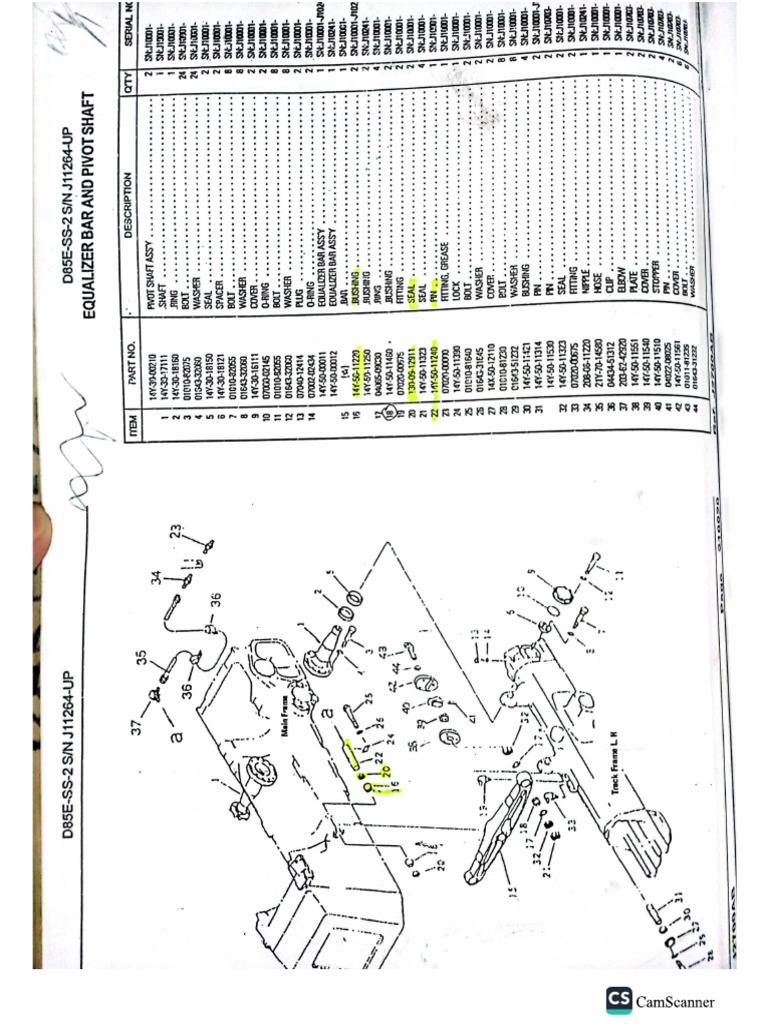 Equalizer Bar & Pivot Shaft D85ess | PDF