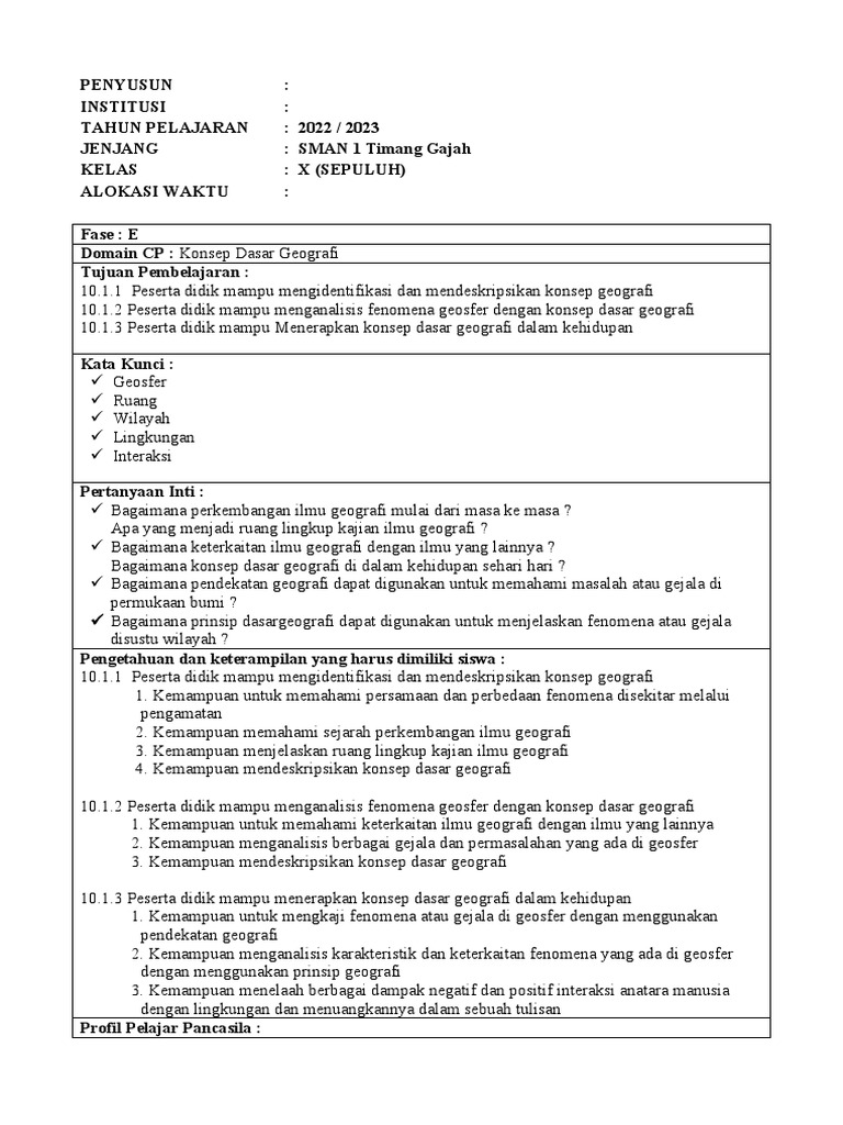 Modul Ajar 1 | PDF | Karier & Perkembangan | Seni & Disiplin Bahasa